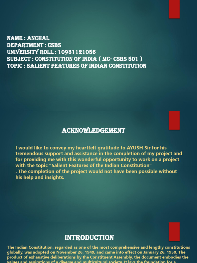 Anchal CSBS2023 | PDF | State Of Emergency | Constitution