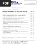 Mood Disorder Questionnaire | PDF | Mental Disorder | Bipolar Disorder