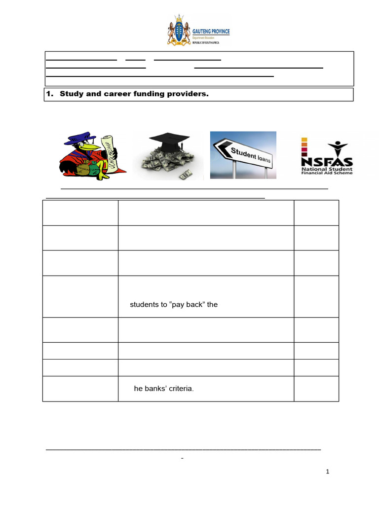 Gr. 9 T4, Week 1-2,,MEMO, Study and Career Providers | PDF | Learning ...