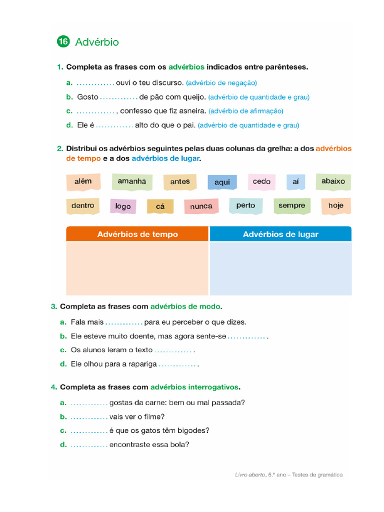 Gramática Adv e Prep | PDF
