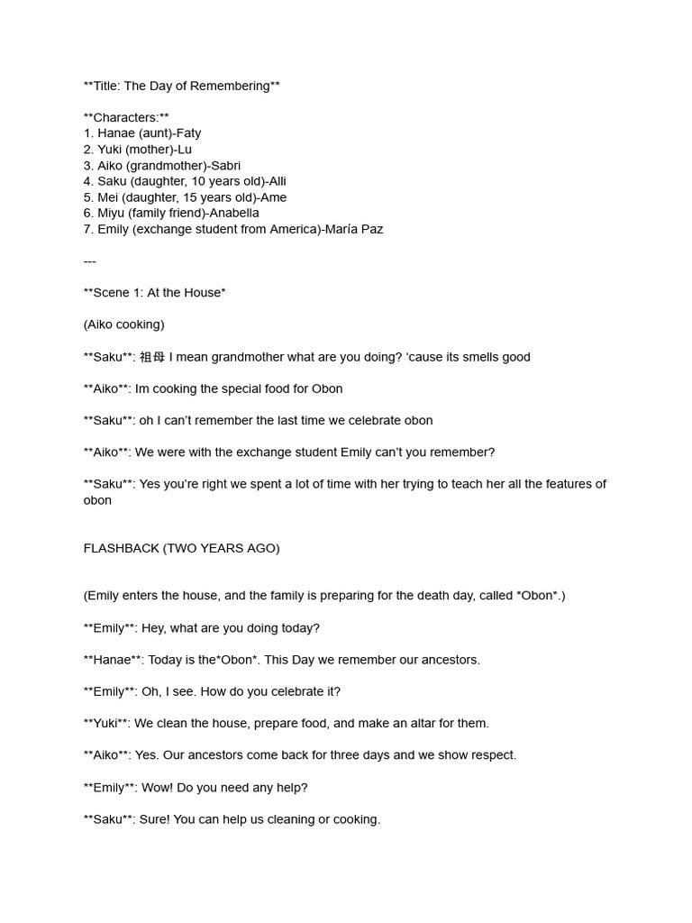 The Day of Remembering - 2 | PDF