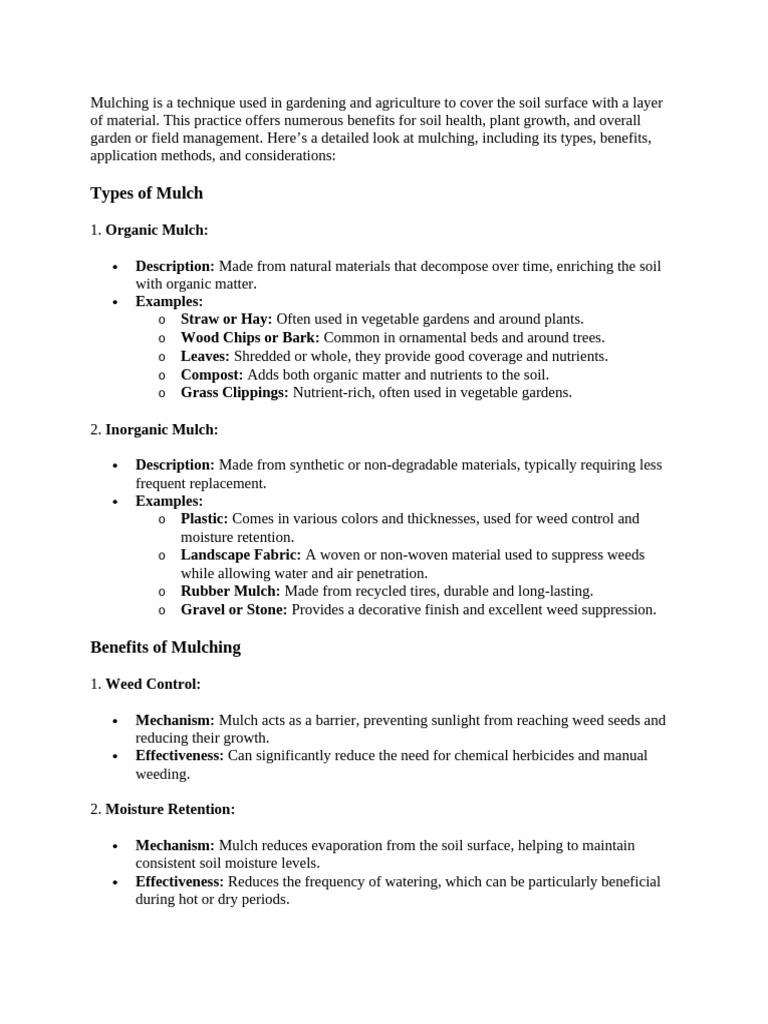 Mulching | PDF | Mulch | Soil