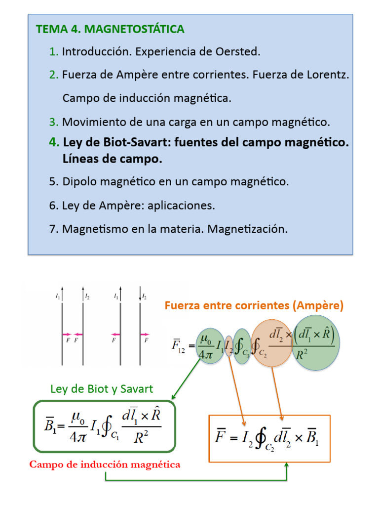 4 Tema 4 Ley de Biot-Savart - Fuentes Del Campo Magnetico | PDF | Imán ...