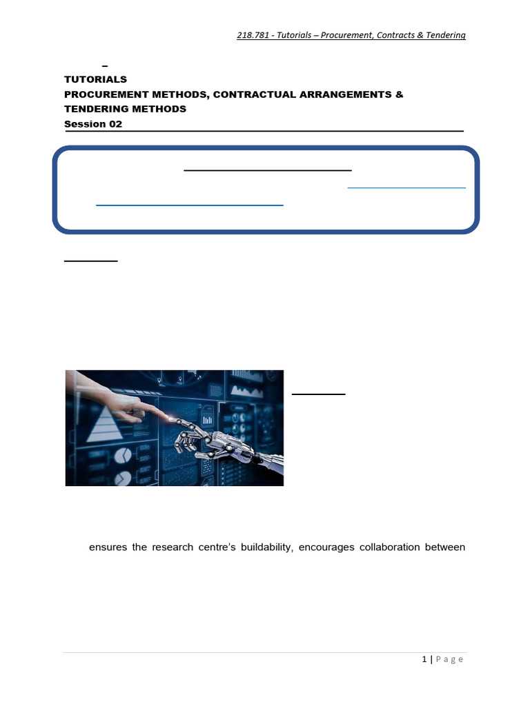 Block Day 01 Tutorials Session 02 | PDF | Procurement
