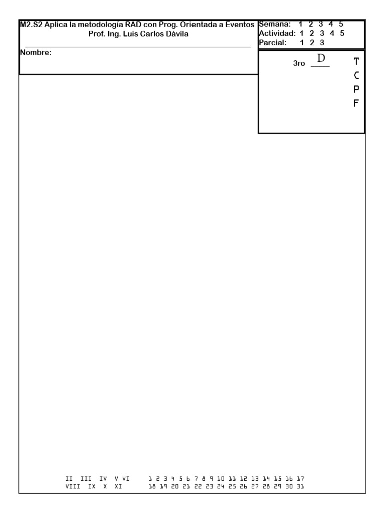 3ro D - Hoja de Trabajo M2.SM2 | PDF