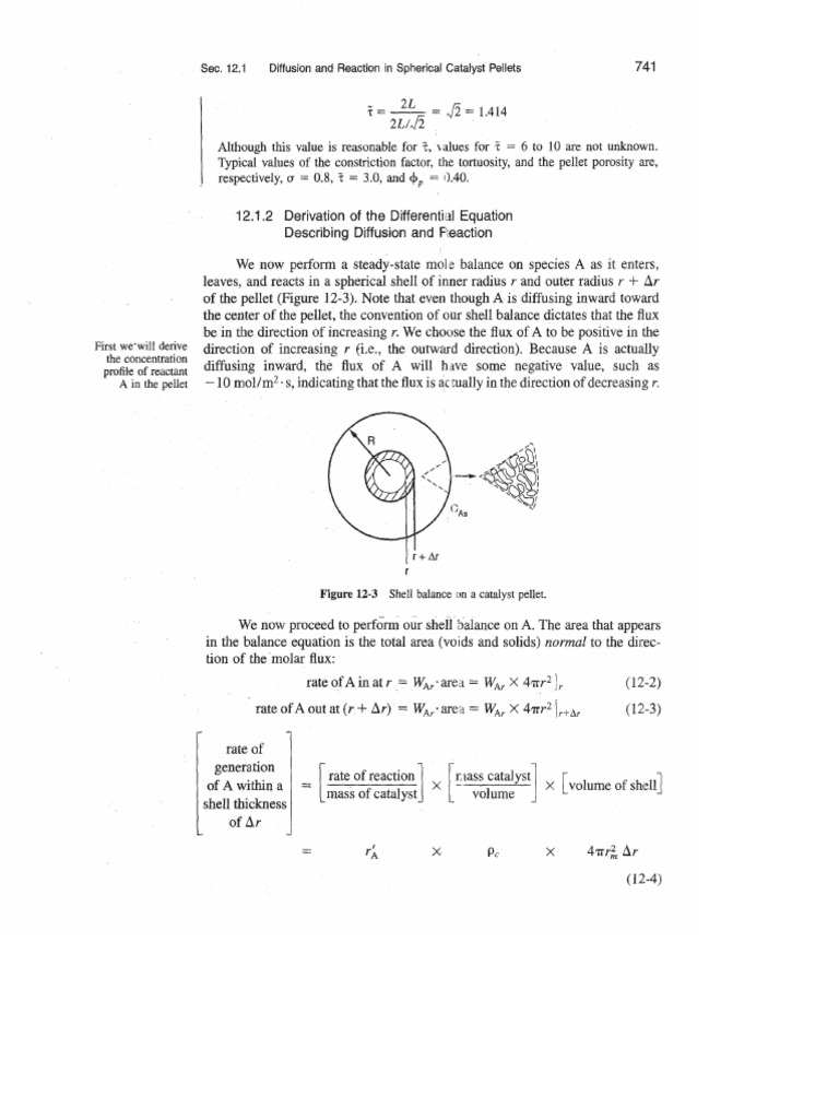 CRE-II Notes - Spherical Pellet - Effectiveness Factor | PDF