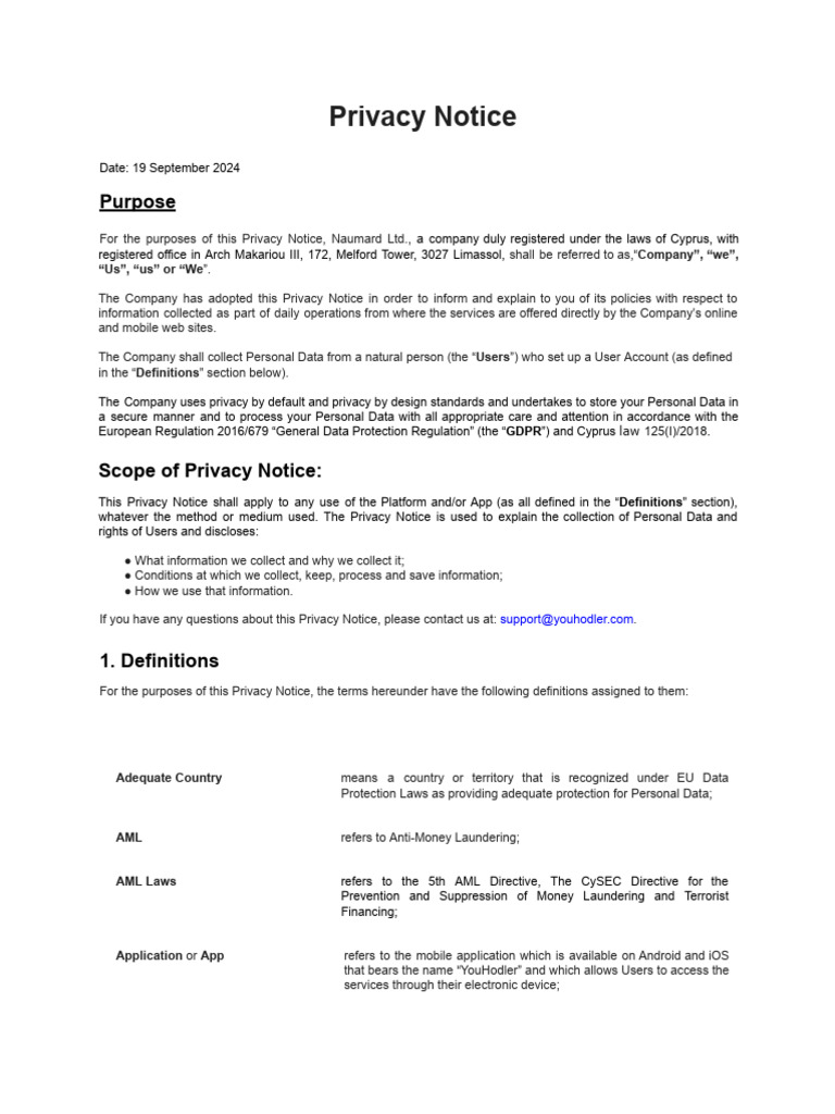 GDPR-Compliant Privacy Notice | PDF | Information Privacy | Http Cookie