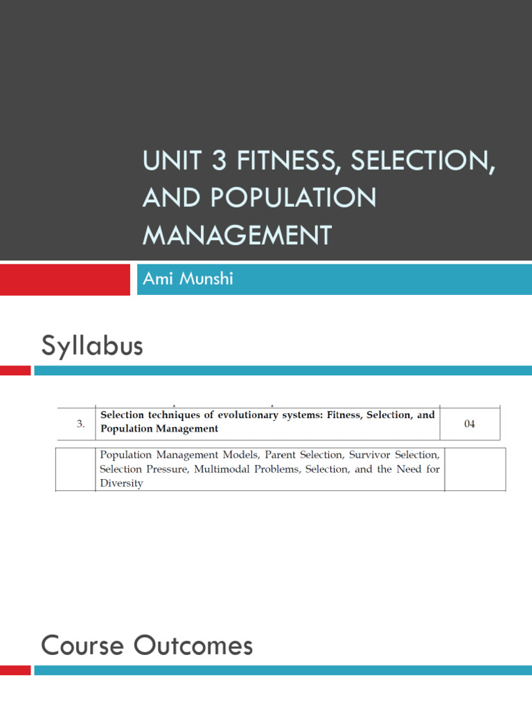 AM EC Unit3 | PDF | Natural Selection | Fitness (Biology)