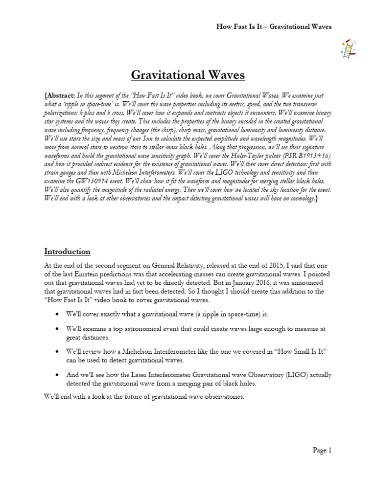 Gravitational-Waves | PDF | Gravitational Wave | Ligo