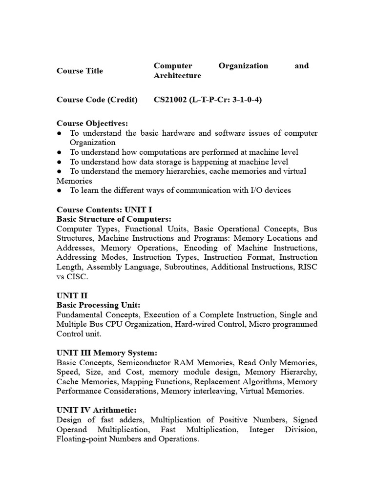 Computer Architecture Essentials | PDF | Computer Data Storage | Manufactured Goods