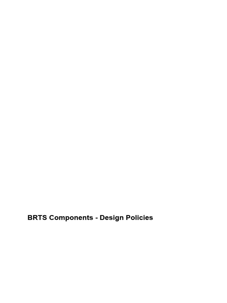 BRTS Components-Design Policies | PDF | Public Transport | Bus