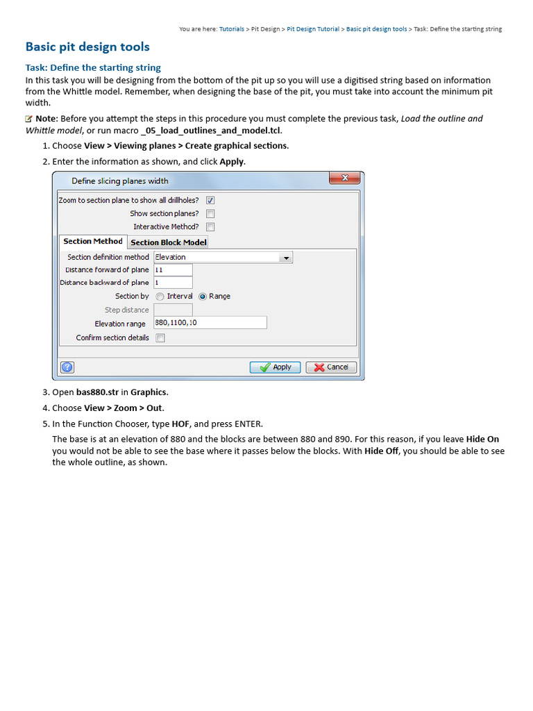 0 - 5 - GEOVIA - Creating Data - Pit | PDF | Computing | Software