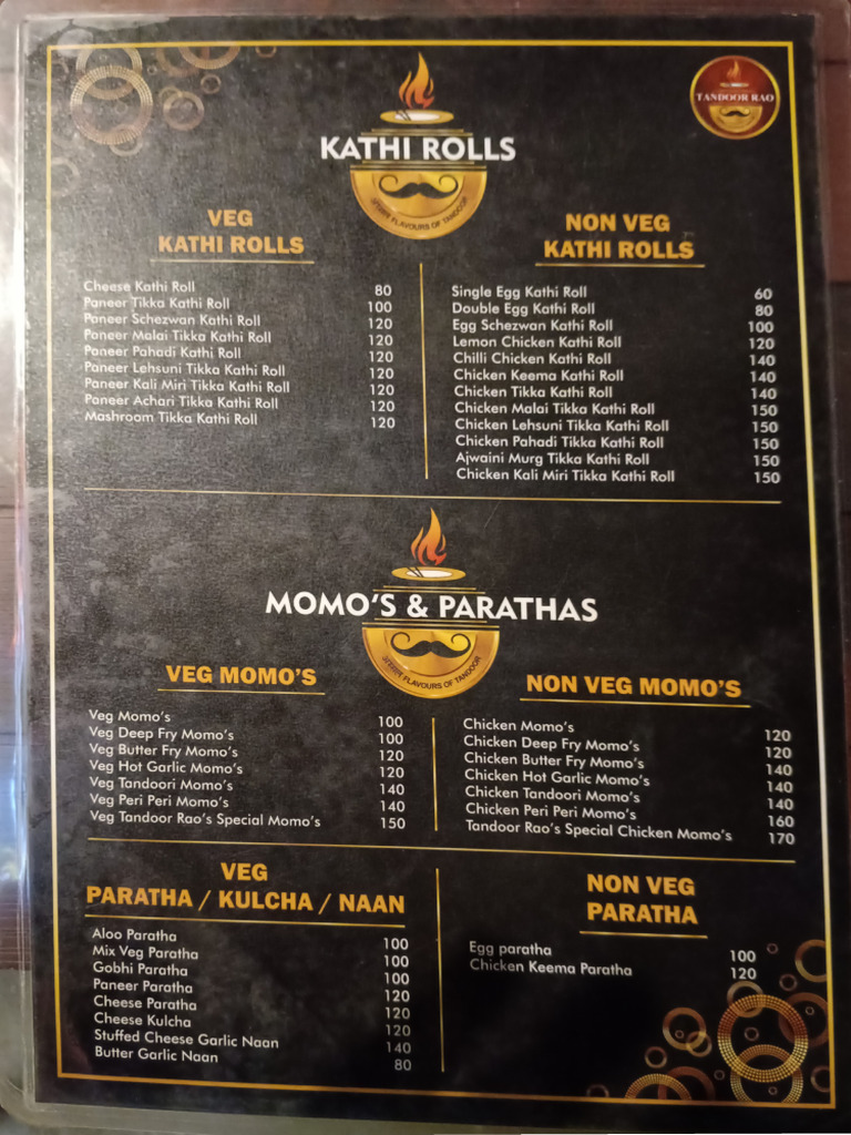 Tandoor Rao Menu | PDF