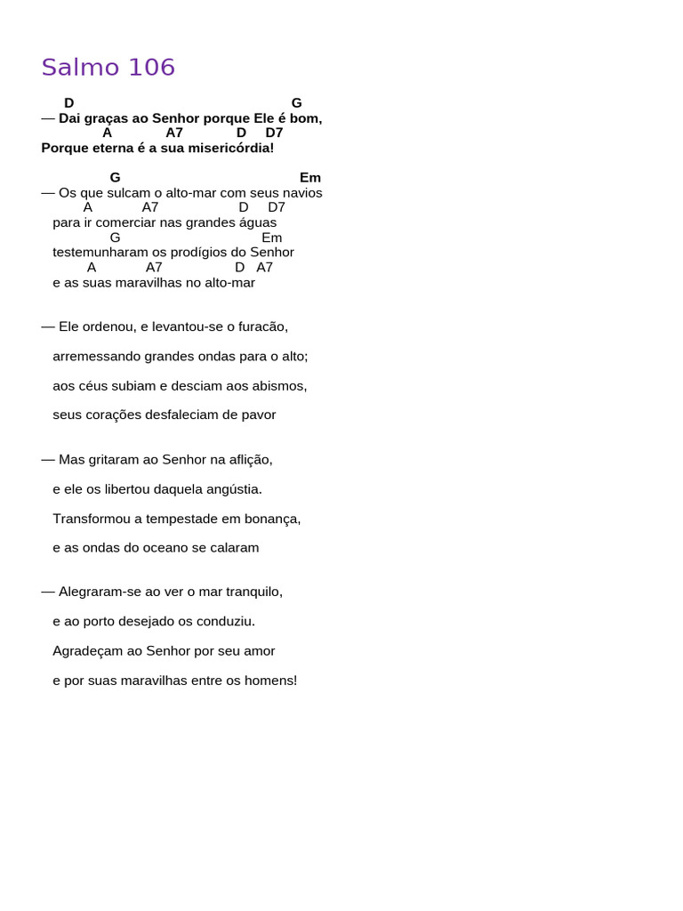 Salmo 106 | PDF