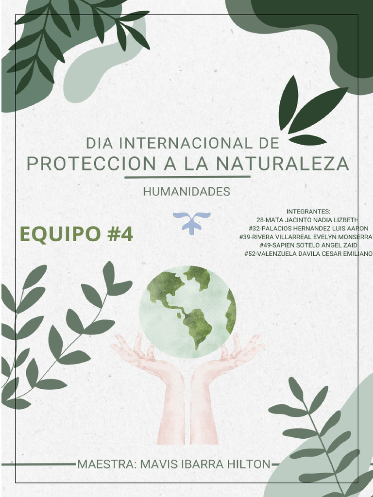 Imp Dia de Proteccion A La Naturaleza | PDF | Movimiento ...