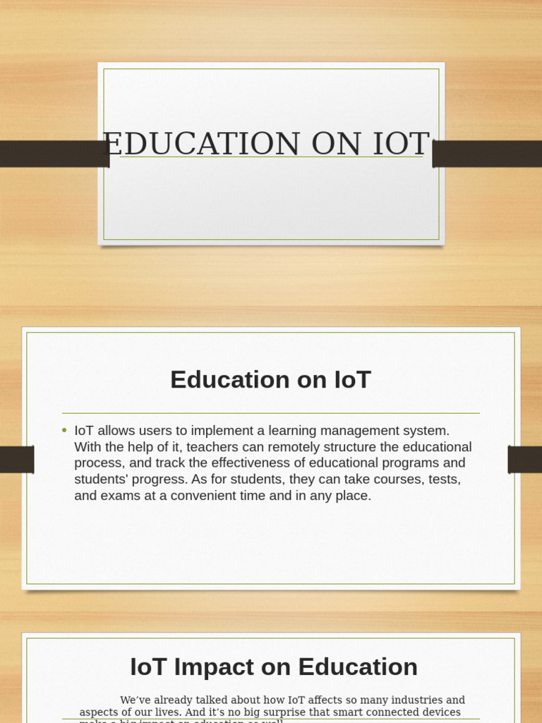 Education on Iot | PDF | Internet Of Things | Computing