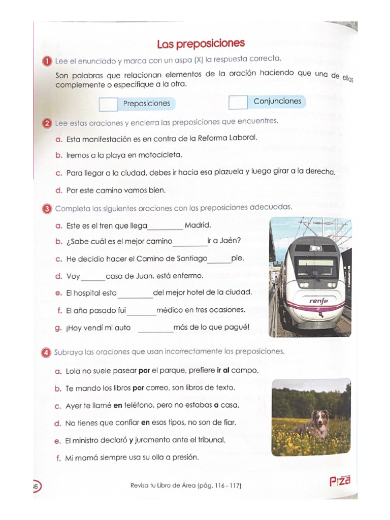 Las Preposiciones | PDF