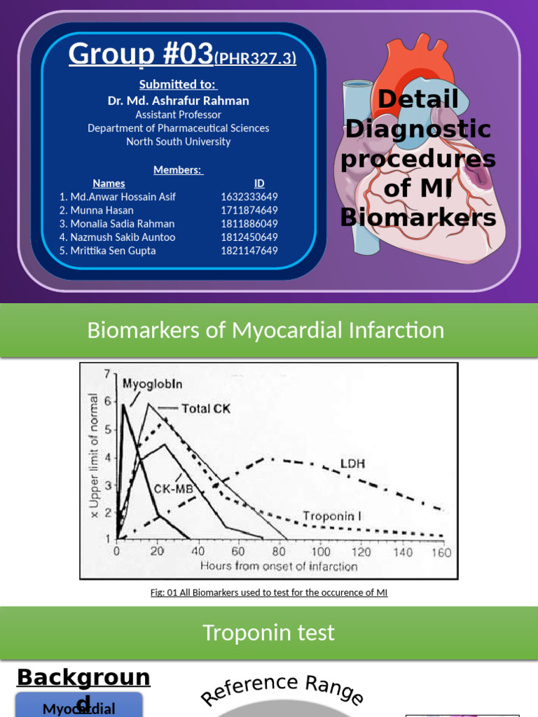 Presentation Group 3 Biomarkers of MI | PDF | Angiology | Cardiology