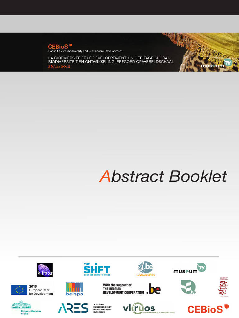 Abstract Booklet - Cebios | PDF | Conservation Biology | Biodiversity