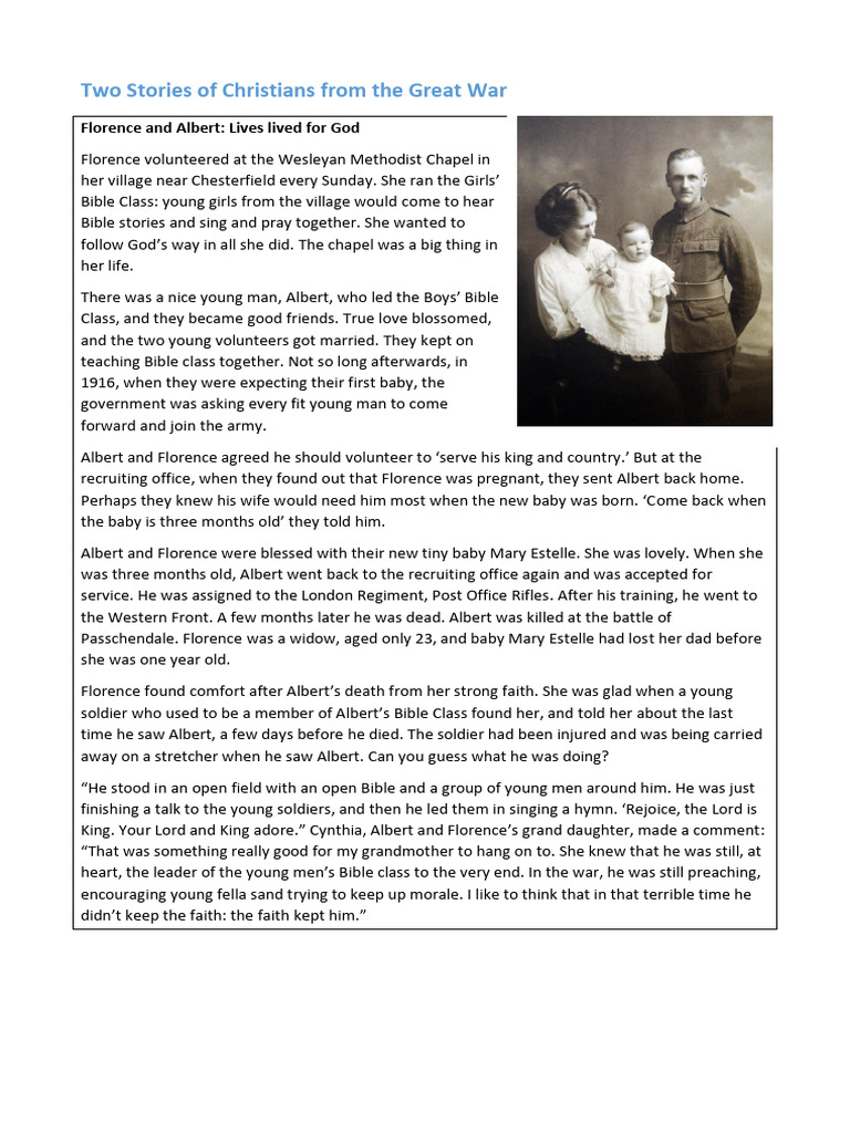 2 Stories of Christians From The Great War | PDF | Religion & Spirituality