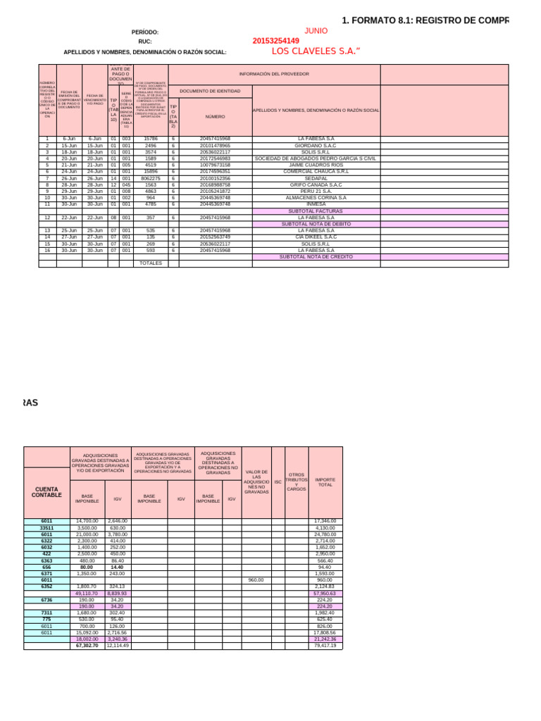 Libro de Compras en Contabilidad | PDF | Préstamos | Business