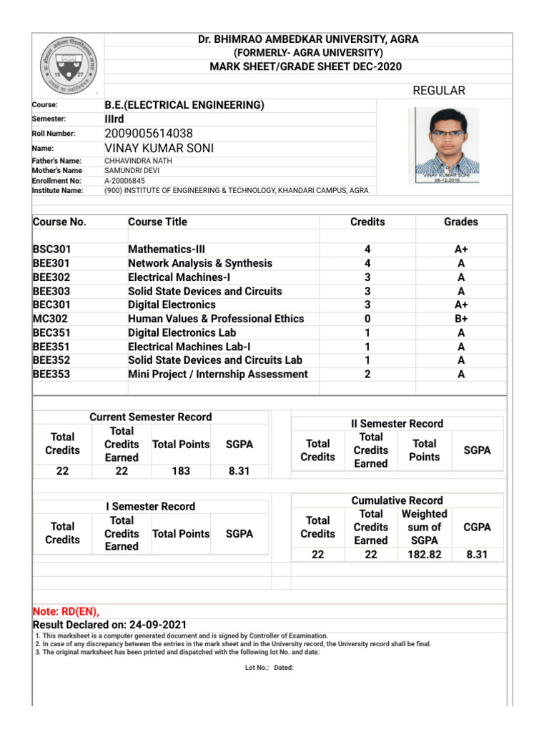 3 semester results | PDF