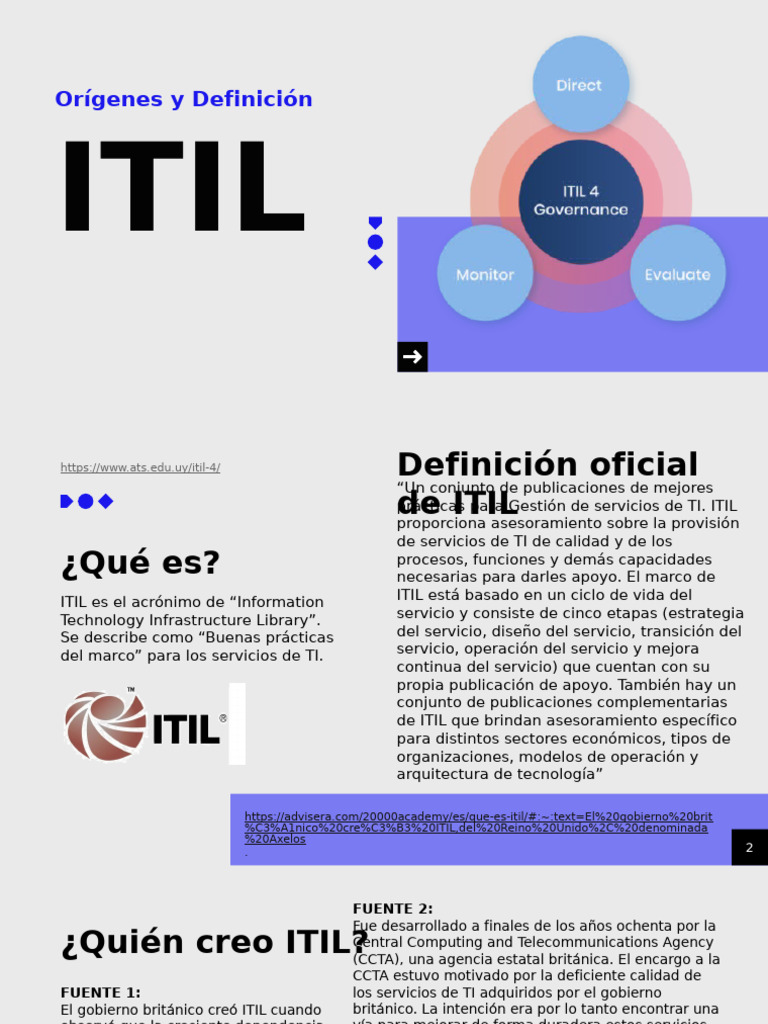 Qué es ITIL: Definición y Evolución | PDF | Itil | It Service Management