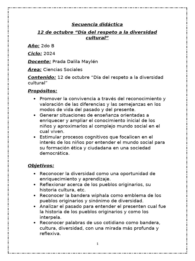 Secuencia 12 De Octubre Argentina