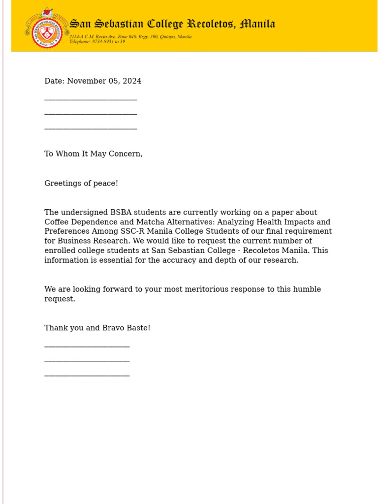 Letter of Request | PDF