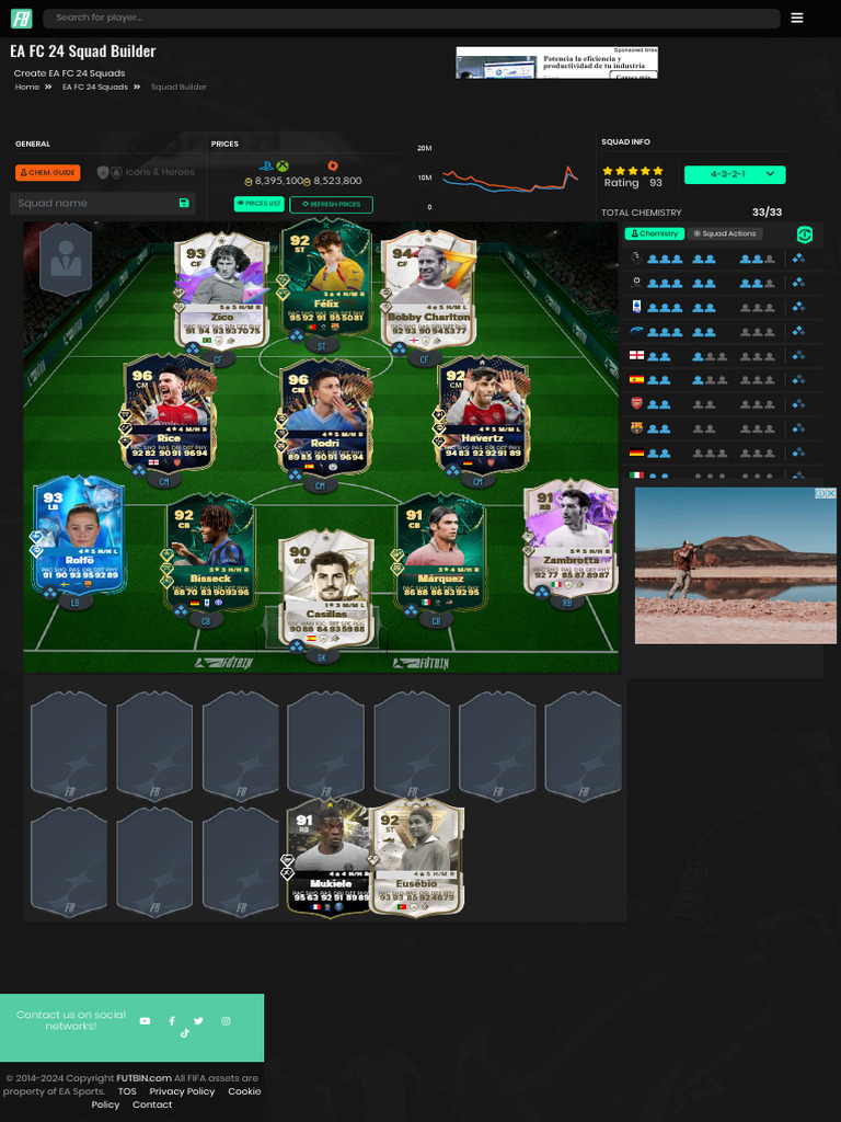 Ea FC 24 Squad Builder Futbin | PDF