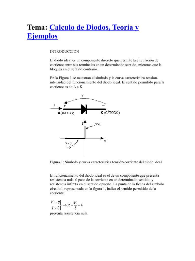 Los Diodos Teoria y Ejemplos | PDF | Diodo | Unión PN