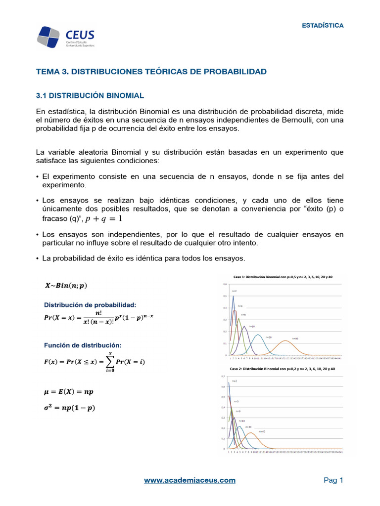 Teoria T3 | PDF | Distribución de probabilidad | Enseñanza de matemática