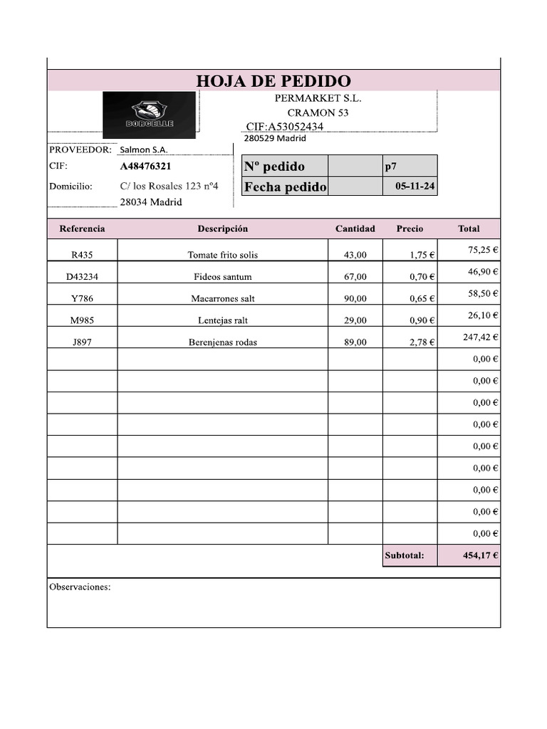 Pedido 7 | PDF