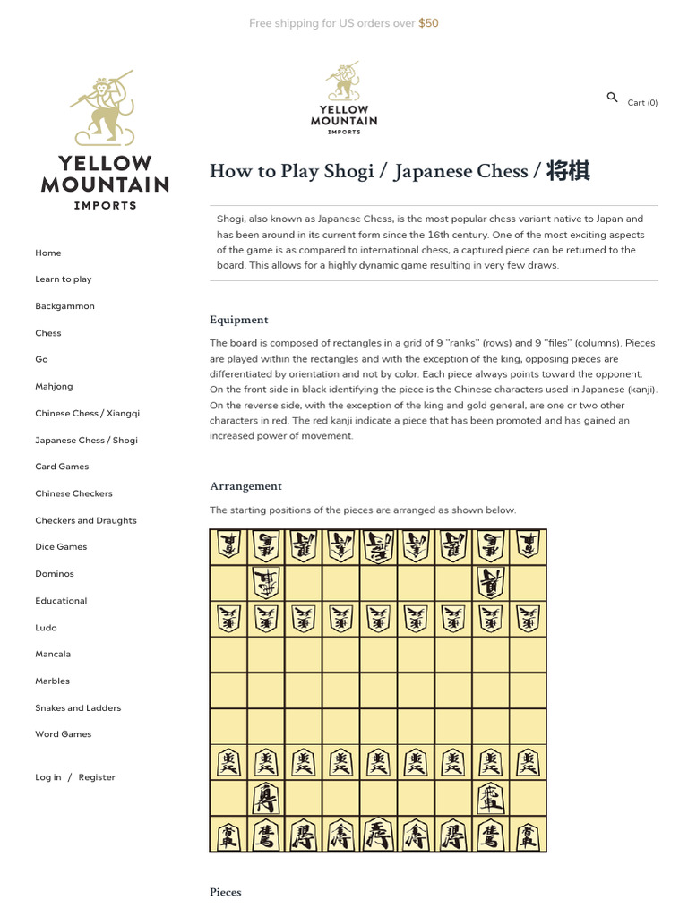 How to Play Shogi - Japanese Chess - 将棋 | PDF | Chess | Tabletop Games
