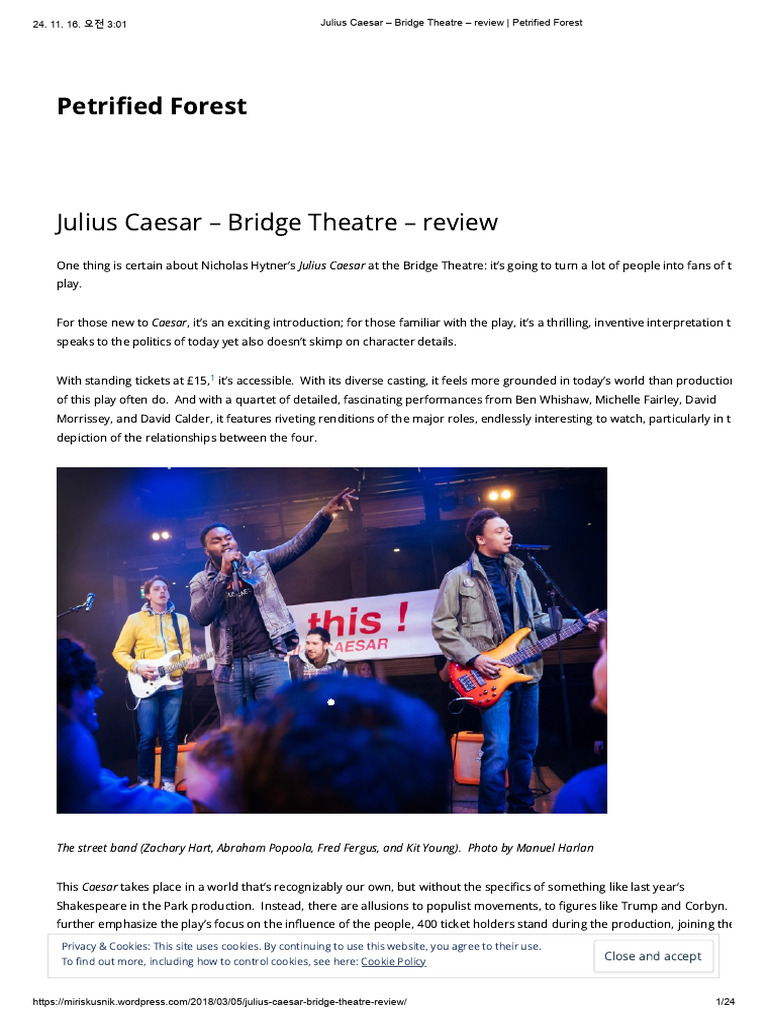 Julius Caesar Review: Bridge Theatre | PDF | Mark Antony | Julius Caesar