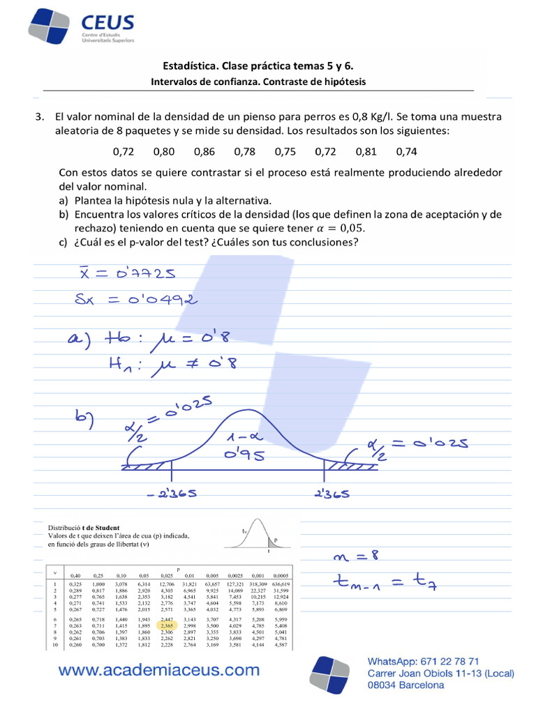 Solucion Ejs-T5 T6 | PDF | Dispersión estadística | Diferencia