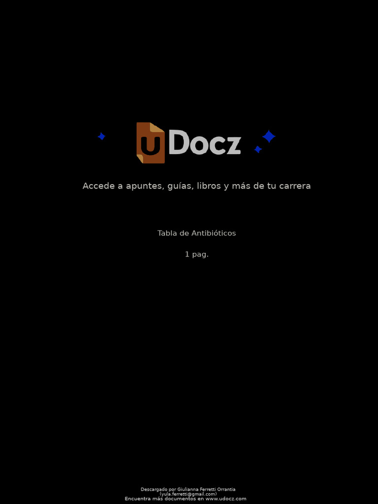 Tabla de Antibiotico 352864 Downloadable 4831777 | PDF | Penicilina ...