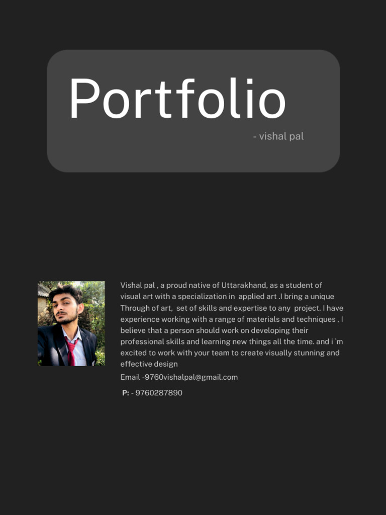Vishal Pal - Portfolio PDF | PDF | Home & Garden