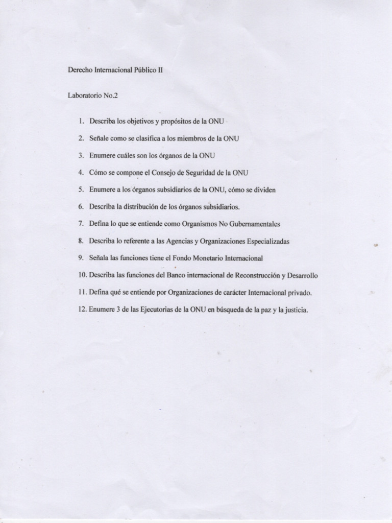 Cuestionarios DIP II | PDF
