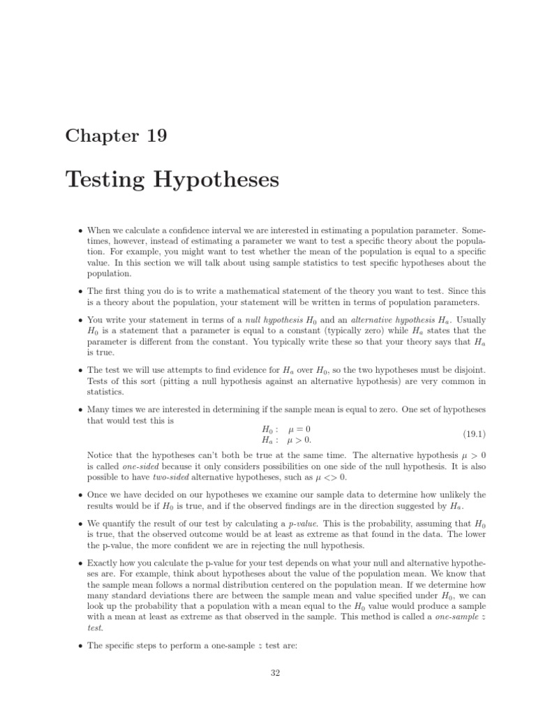 Hypothesis Testing and P-Values Explained | PDF | P Value | Statistical ...
