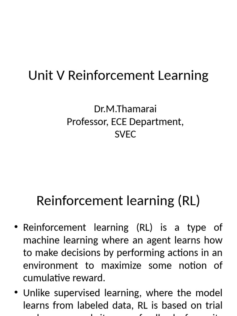 Reinforcement Learning | PDF | Learning | Machine Learning