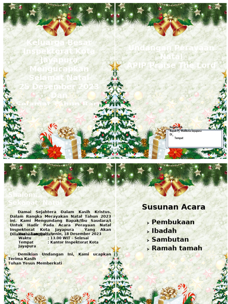 Undangan Natal (Kertas Foto A4) | PDF