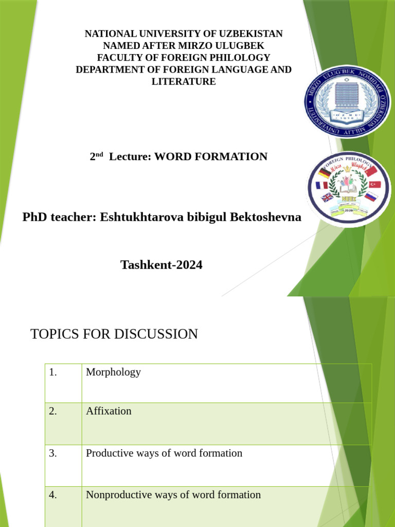 Word Formation Techniques in English | PDF | Word | Noun