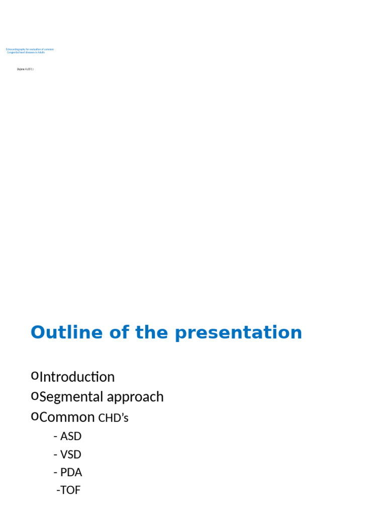 Echocardiography for Adult CHD | PDF | Ventricle (Heart) | Heart Valve