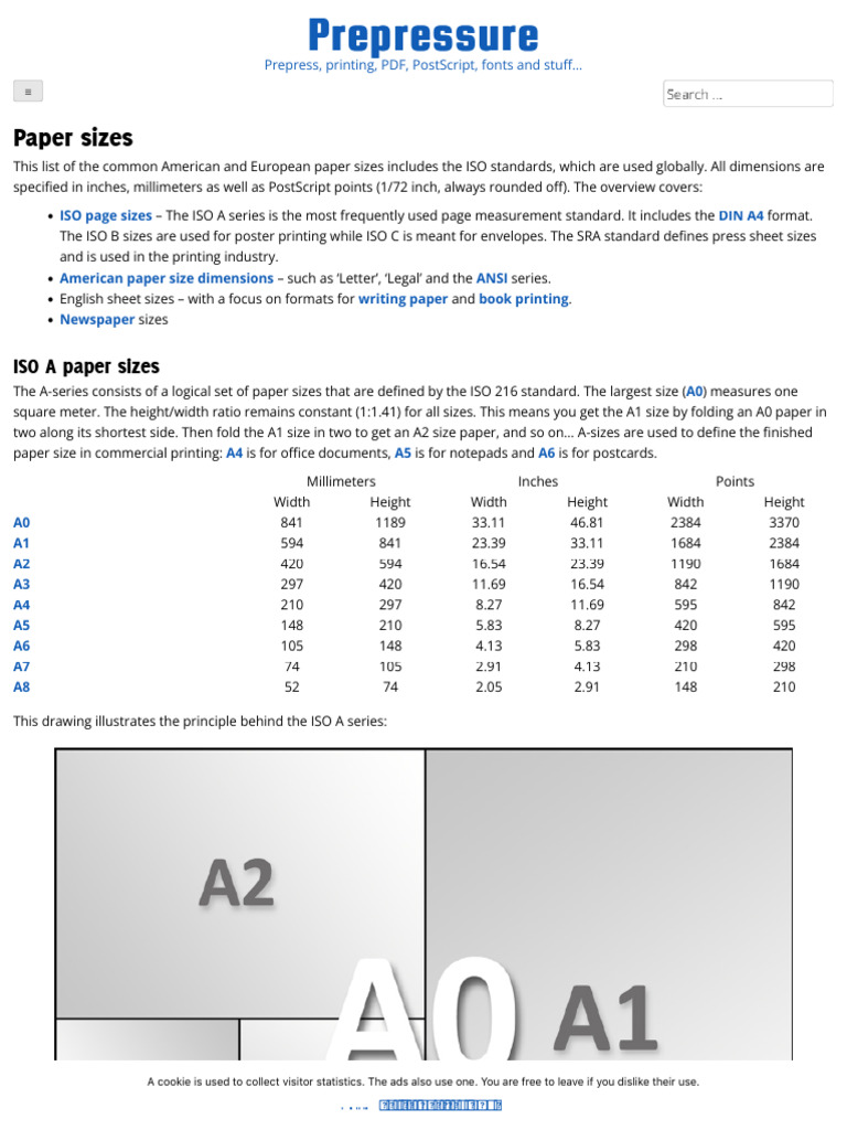 List of Paper Sizes Page Dimensions From A4 To Letter & Demy Quarto | PDF | Written ...