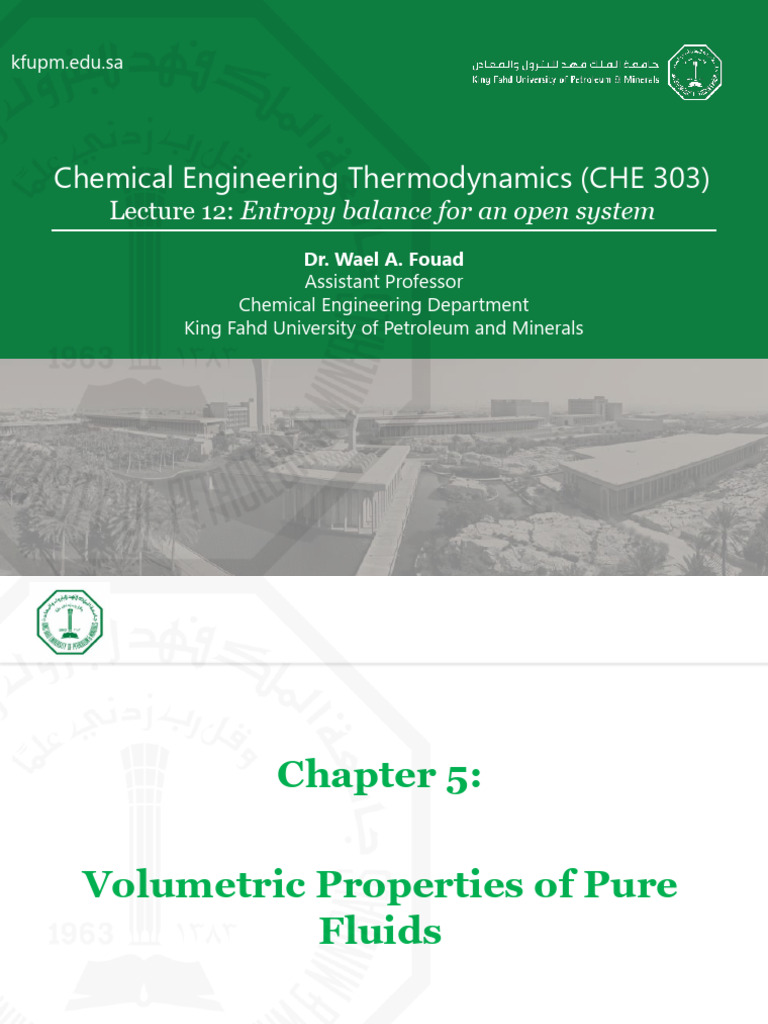 Lecture 12_CHE303 | PDF | Entropy | Quantity