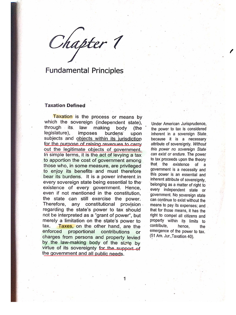 Income Taxation Chapter 1 Tabag | PDF