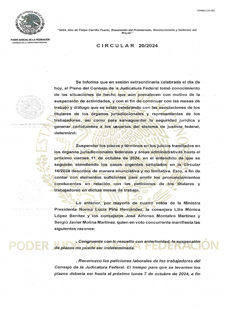 Circular 20 2024 | PDF