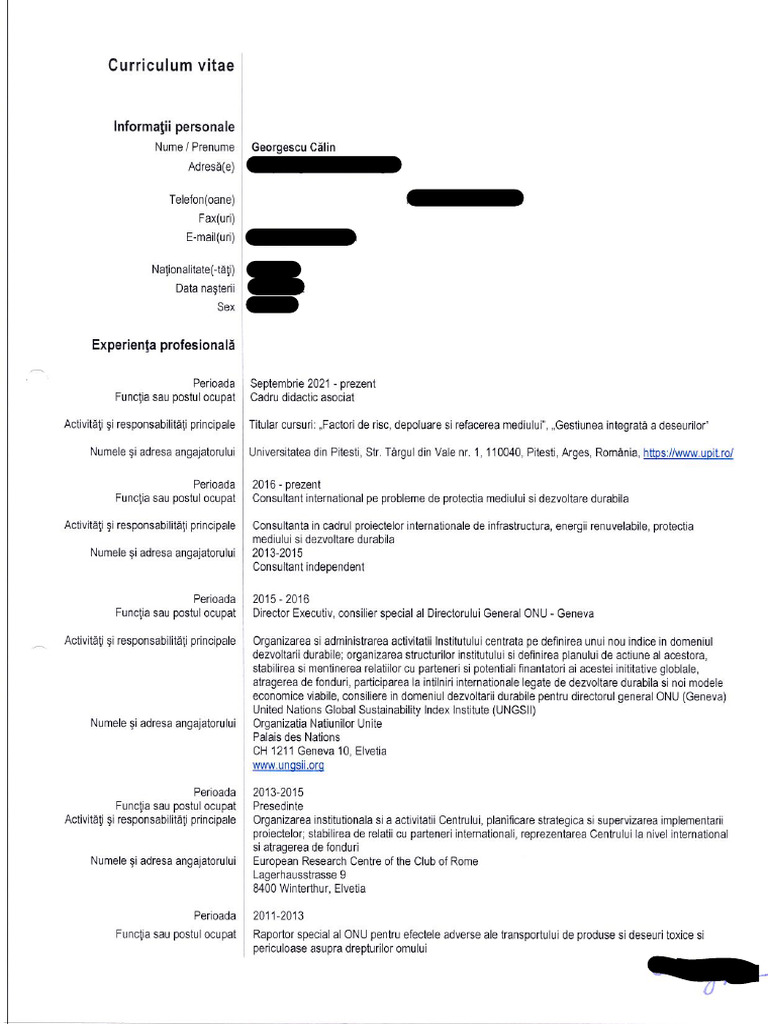 CV Georgescu Calin | PDF