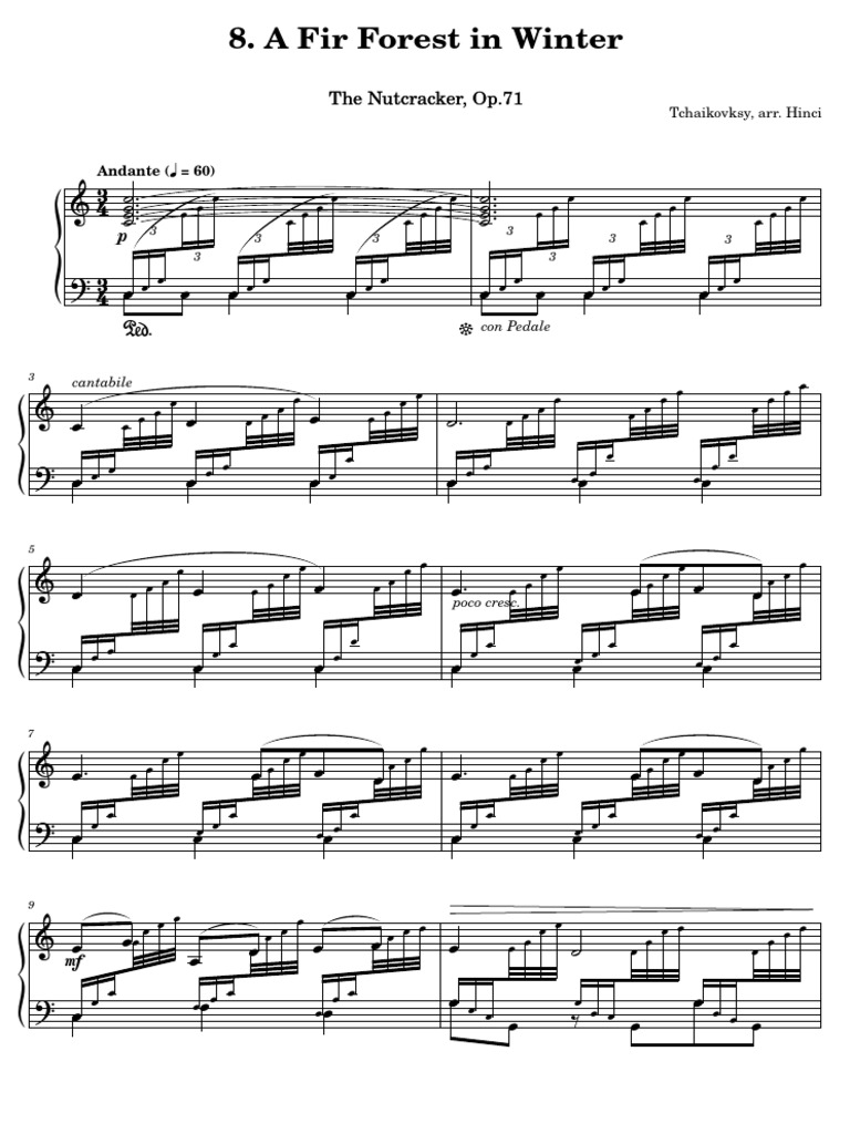 Tchaikovsky Nutcracker a Fir Forest in Winter Solo | PDF | Pyotr Ilyich ... Tchaikovsky Nutcracker a Fir Forest in Winter Solo | PDF | Pyotr Ilyich ...